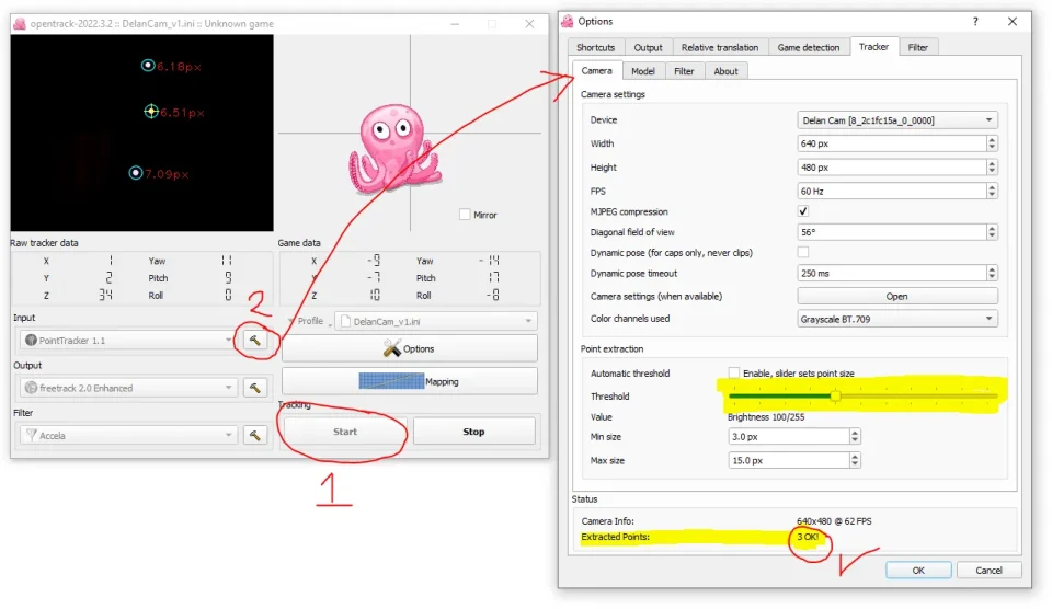 PS3 Eye Camera Head Tracking - OpenTrack - Open Driver